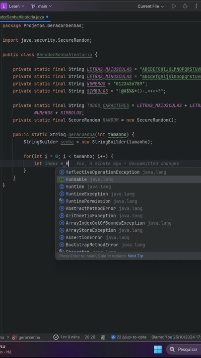 Gerador de Senhas Aleatórias em Java – Código Completo! - YouTube