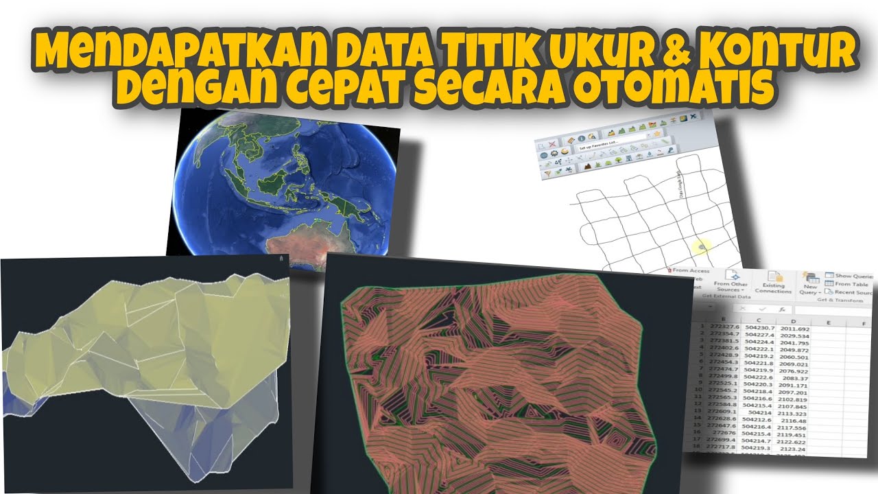 Membuat kontur beserta data titik ukur dengan Google Earth, Global ...