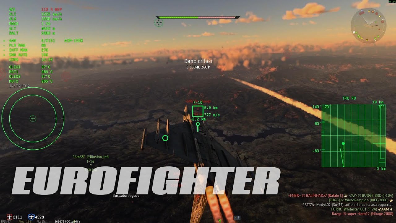 WarThunder Gameplay - Eurofigter Typhoon - EF-2000 - Jogando Safe ...
