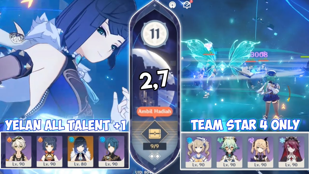 YELAN Build Combo Team & Star4 Only Team | 2.7 Spiral Abyss Floor 11 ...