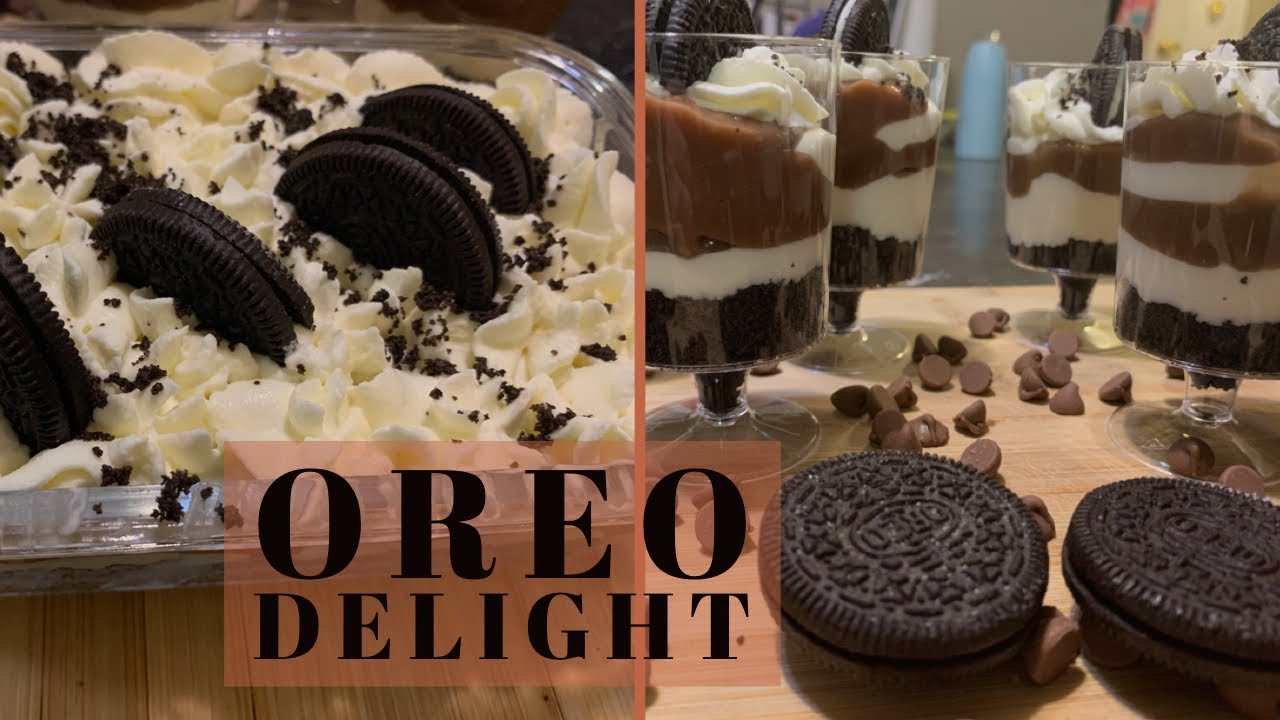 Oreo delight recipe || cookies and cream delight recipe || Easy dessert ...