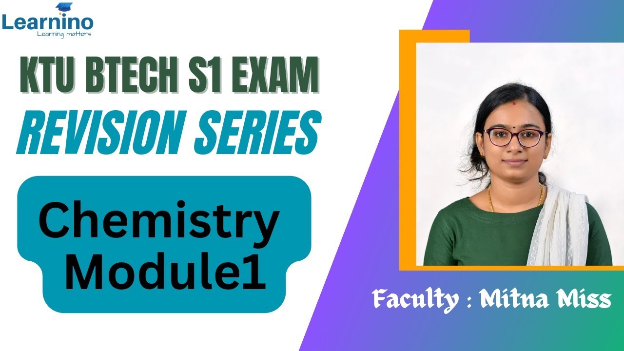 KTU BTECH 2019 S1 Chemistry Revision module 1 - YouTube