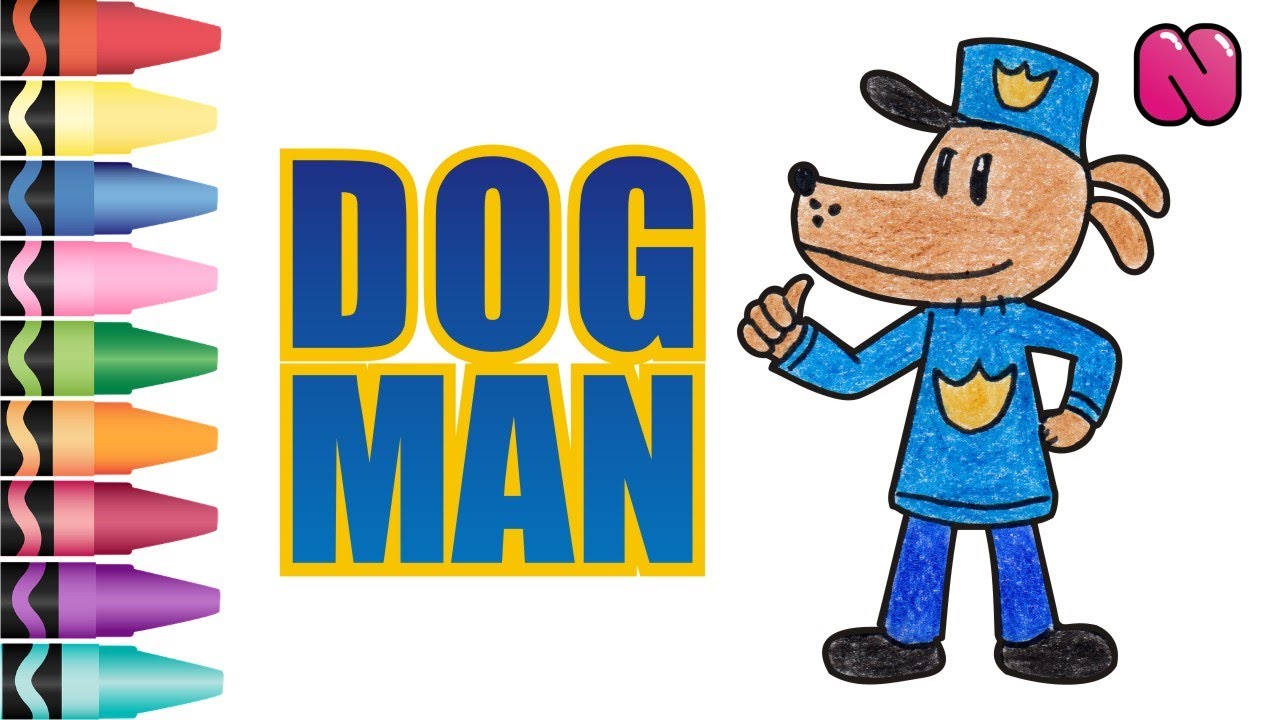 Dog Man, Drawing And Coloring In Easy Way Step By Step - YouTube