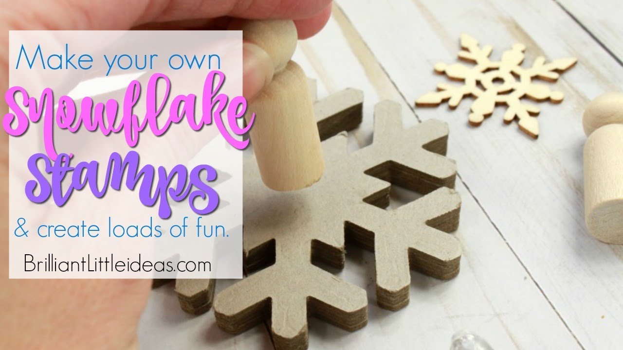 DIY Snowflake Stamps - YouTube