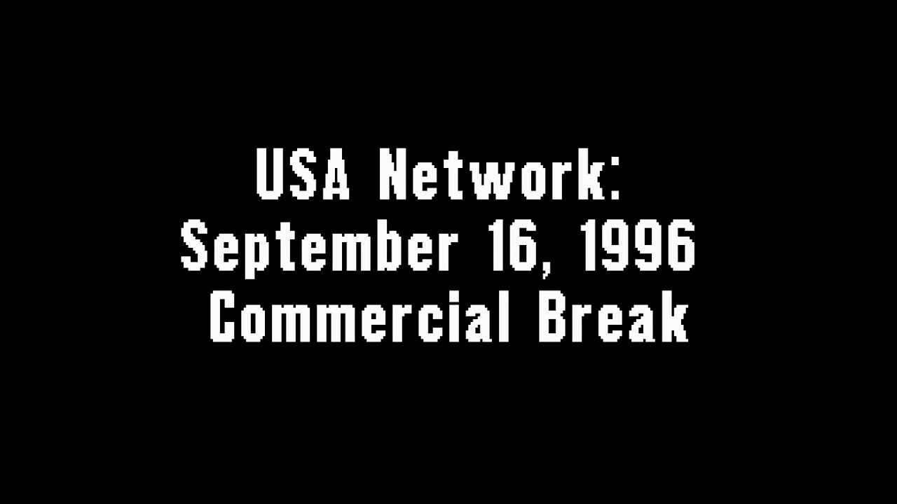 USA Network: September 16, 1996 Commercial Break - YouTube