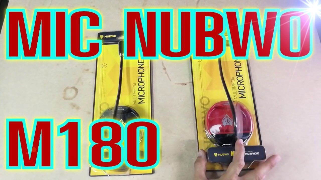 NUBWO Microphone รุ่น M-180 ไมโครโฟนแบบตั้งโต๊ะ มีฟองน้ำหุ้มกันเสียงลม ...