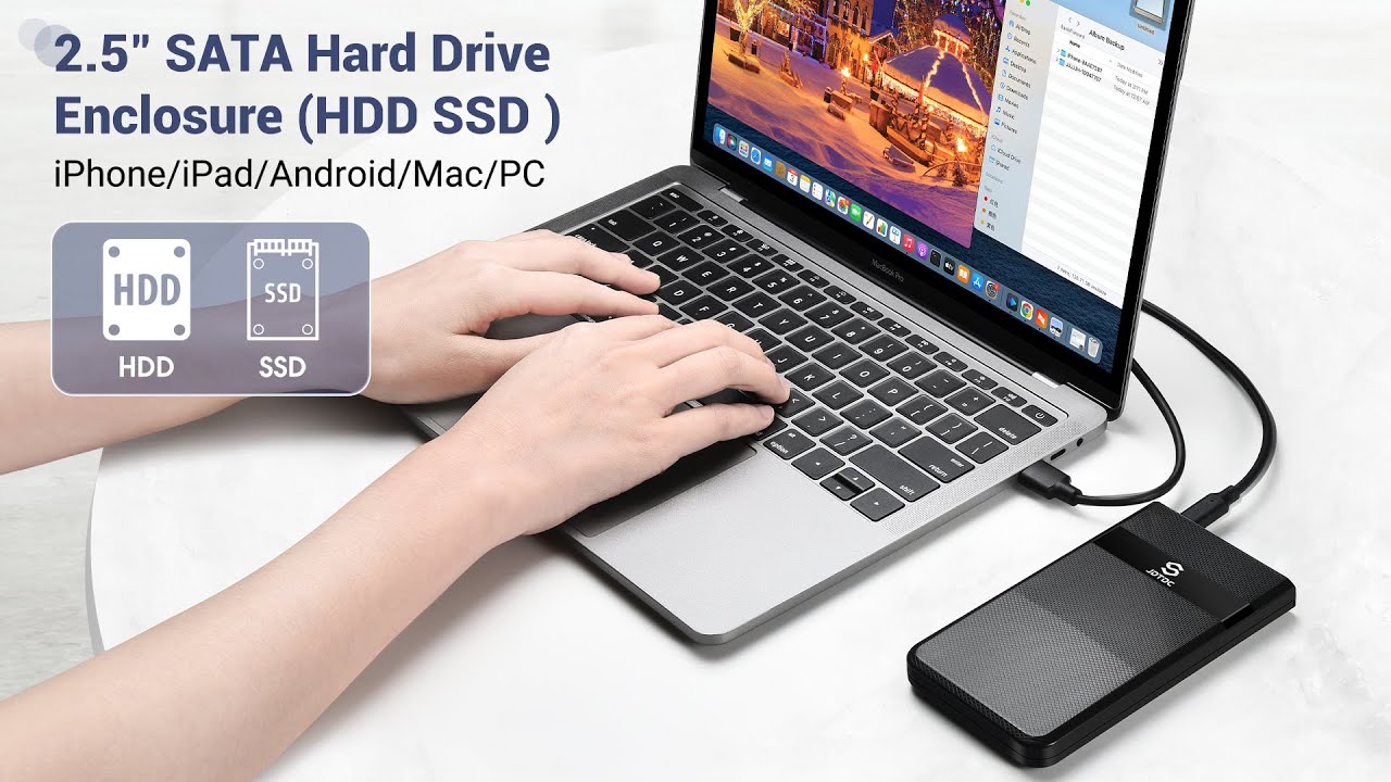External Hard Drive Enclosure For PC 2.5 Inch SSD/HDD Enclosure - YouTube
