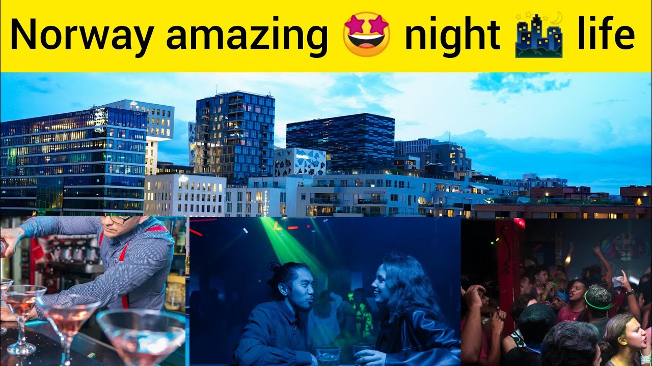 Amazing 😍 night 🌉 life in Norway pub 🍻 bars club city 🏙️ ||नॉर्वे में ...