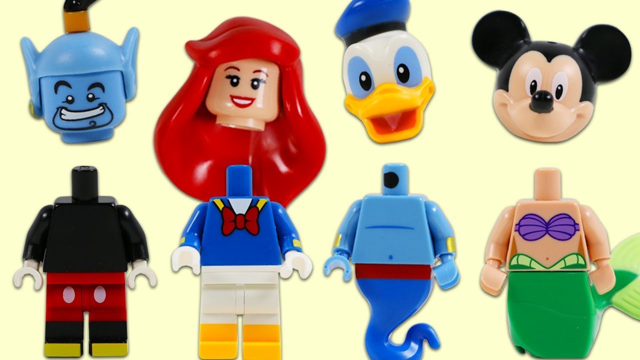 Disney Lego Characters Mix Up Heads! - YouTube