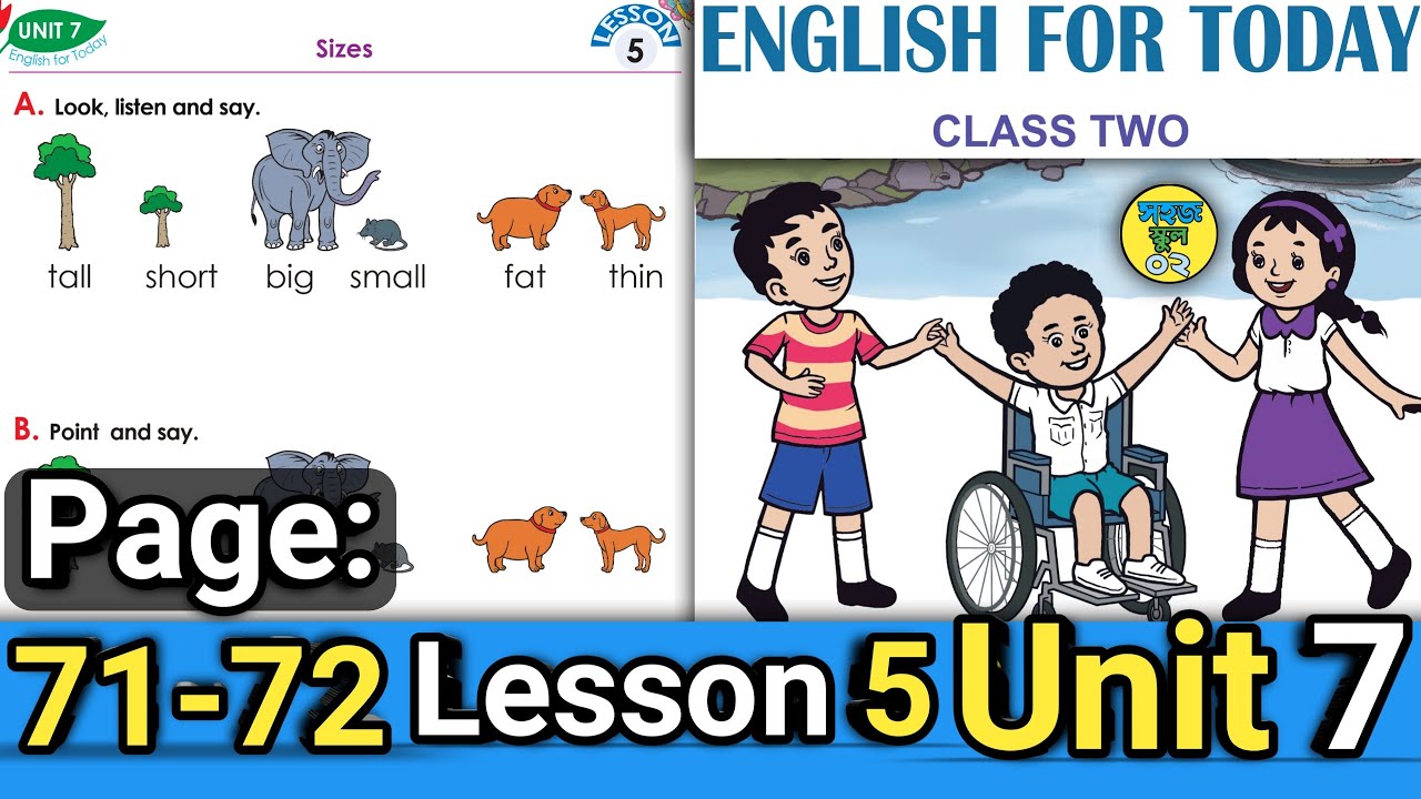 Class 2 English Page 71-72 Unit 7 Lesson 5 New Book 2024 SohojSchool02 ...
