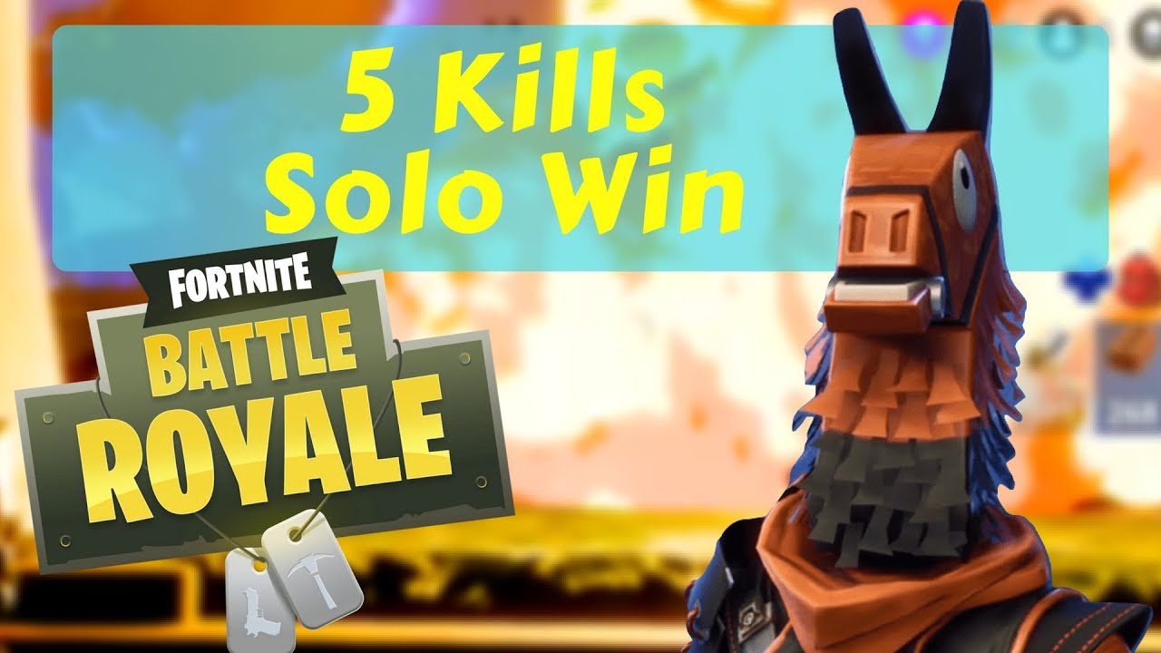 FORTNITE 5 Kills solo win - YouTube