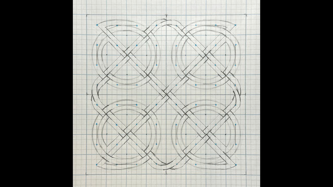 Spiral knot pattern drawing tutorial - YouTube
