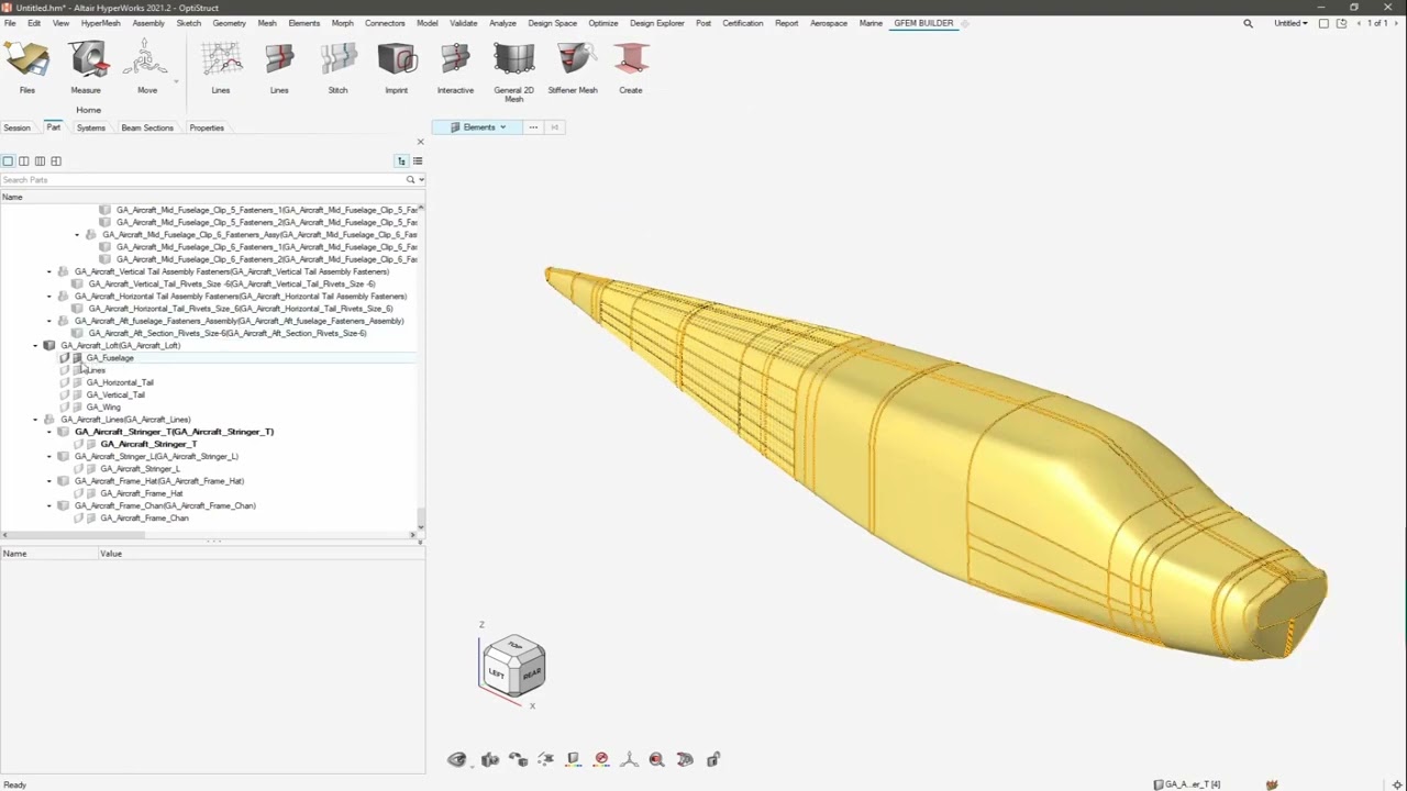 HyperWorks 2021: GFEM Geometry Preparation and Creating a 2D Meshing - YouTube