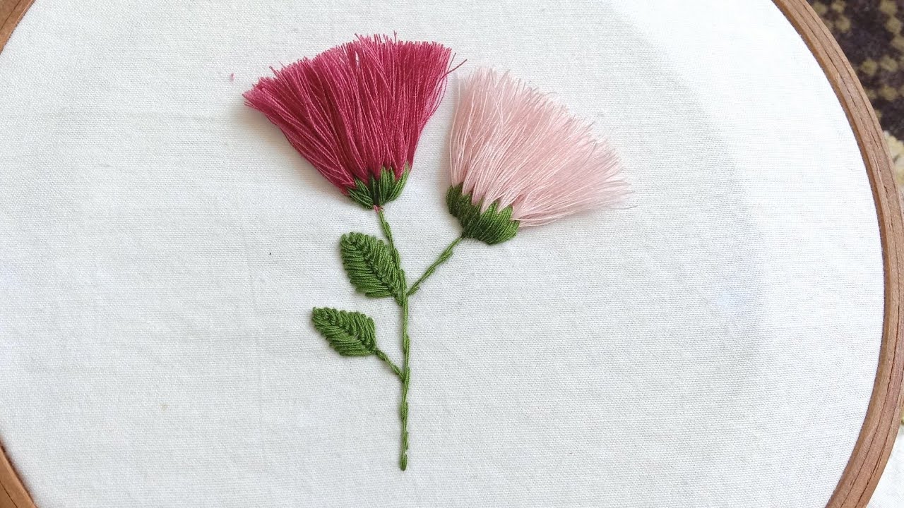 Tessel flower hand embroidery with polyester thread|very easy for ...