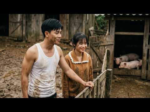 Khang and Son Thon Save Baby Piglets From Heavy Storm & Build New Pigsty