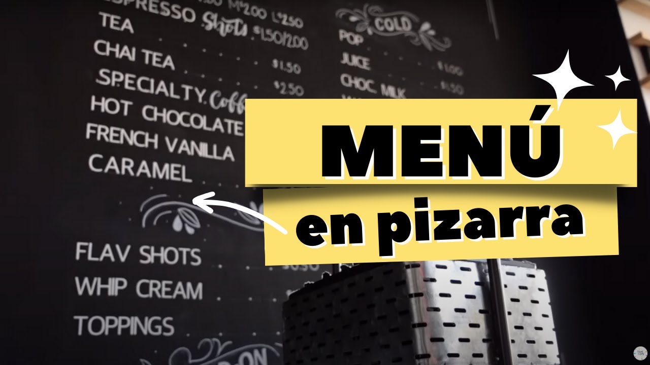 PINTANDO un MENÚ con LETTERING en PIZARRA - YouTube