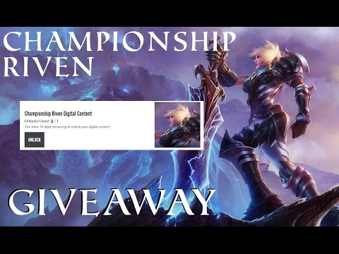 CHAMPIONSHIP RIVEN GIVEAWAY!!! // Cinematic Riven Montage League Of ...