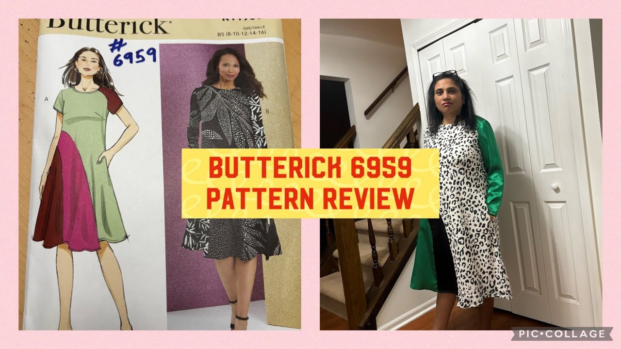 Very Easy dress color block fit and flare #butterick 6959 # ...