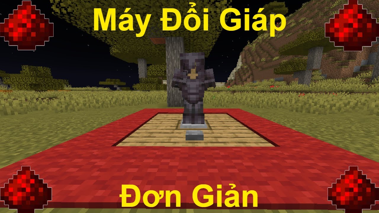 Minecraft: Cách làm Máy Đổi Giáp Tự Động - YouTube