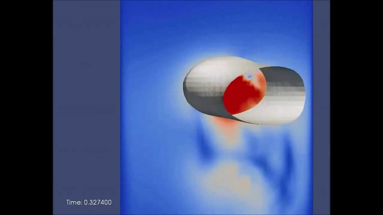 OpenFOAM, VOF volume of fluid, ascending bubble - YouTube