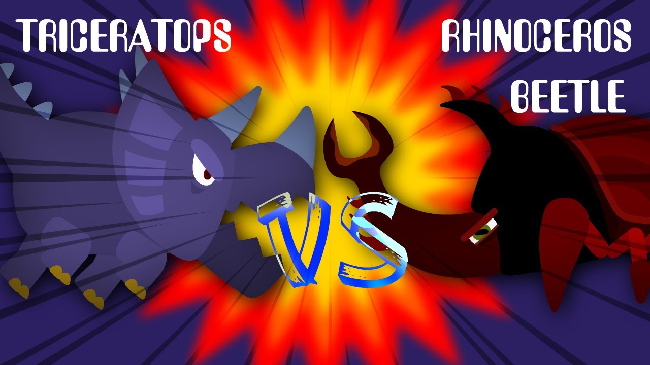 Triceratops VS Rhinoceros Beetle | 트리케라톱스 VS 장수풍뎅이 [Monster Dinosaur ...