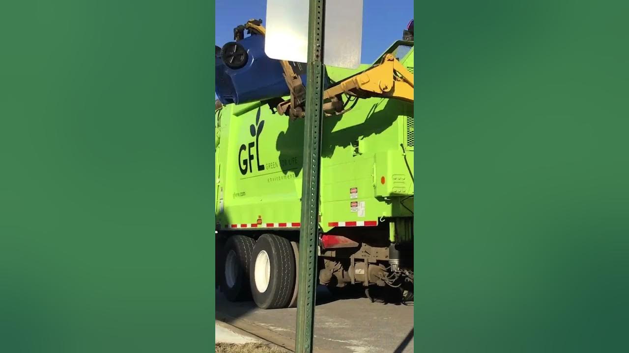 Lime Green Python Garbage Truck #shorts #garbagetruck #gfl - YouTube