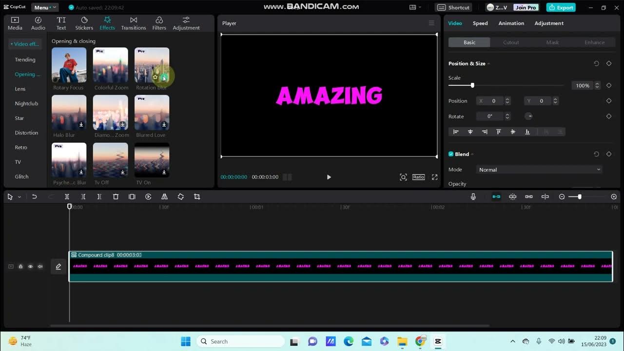 Easy CapCut PC Tutorial!! How You Can Create Rotation Blur Text Effect ...
