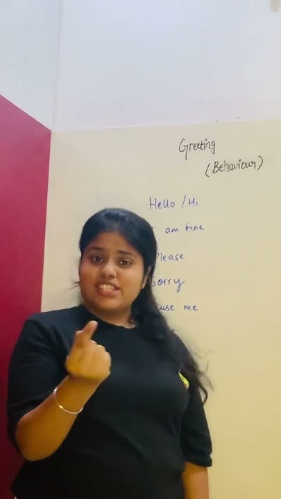 Part 1 Greetings in sign language || Behaviour sounds || sign language ...