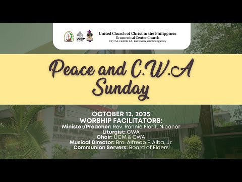 Peace and CWA Sunday | ECC-UCCP Zamboanga - YouTube