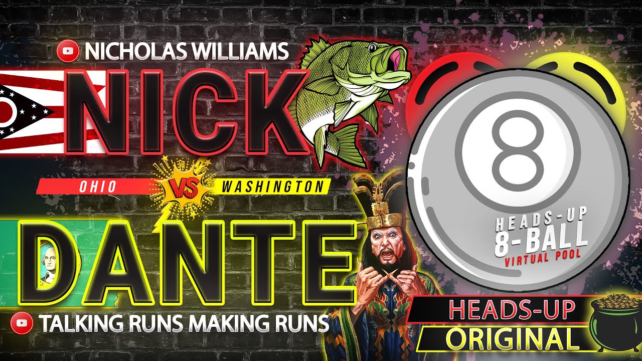 Nick's 2nd of the Night Ends The Show 🏃‍♂️ Heads-Up 8-Ball Break & Runs 🟡🎱🔴 Nick Williams vs ...