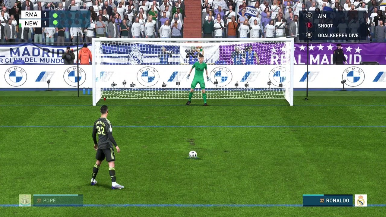 Real Madrid vs Newcastle | FC23 Penalty Shootout Ronaldo, Messi ...