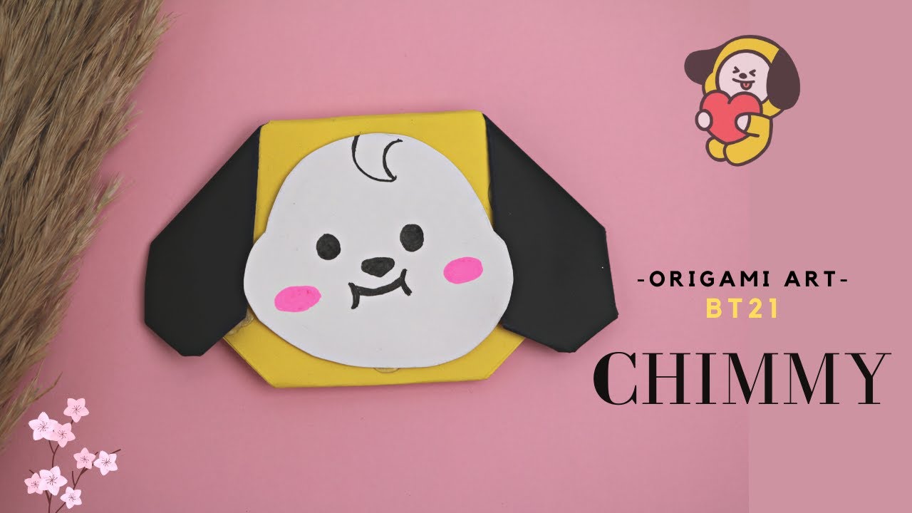 ORIGAMI BT21 CHIMMY | Diy BTS Character Paper Origami | Paper bt21 ...