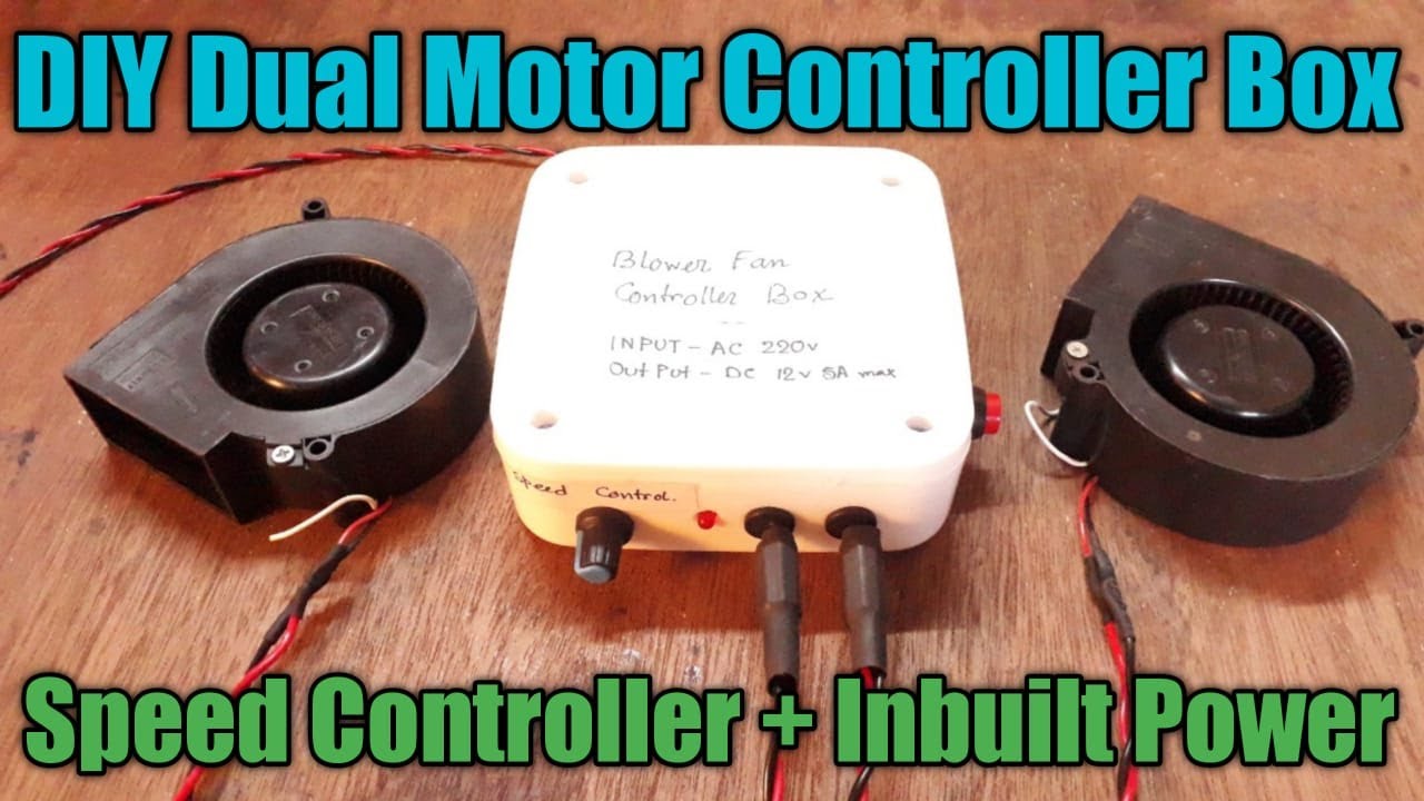 DIY Dual Motor Controller Box, DC 12v 60 Watts with Speed Regulation ...