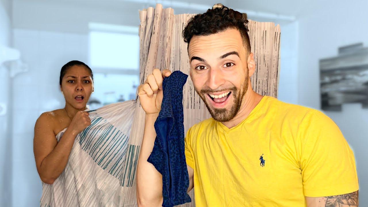 STEALING MY FIANCÉ'S CLOTHES WHILE SHE SHOWERS!! *HILARIOUS* - YouTube