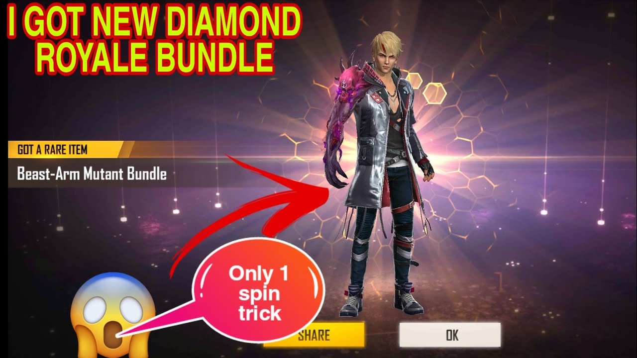 I GOT NEW DIAMOND ROYALE BUNDLE ll BEAST ARM MUTANT BUNDLE ll FREE FIRE ...
