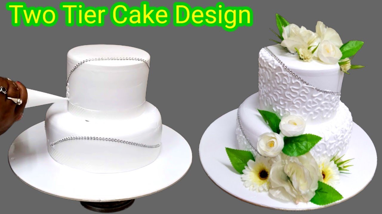two tier cake new design | Two Tier Cake Design ideas | 2 Step cake ...