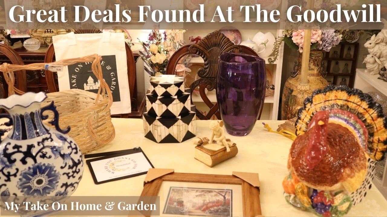 Vintage Decor Deals From Goodwill Shopping Haul!! // Cool Lamp, Blue ...