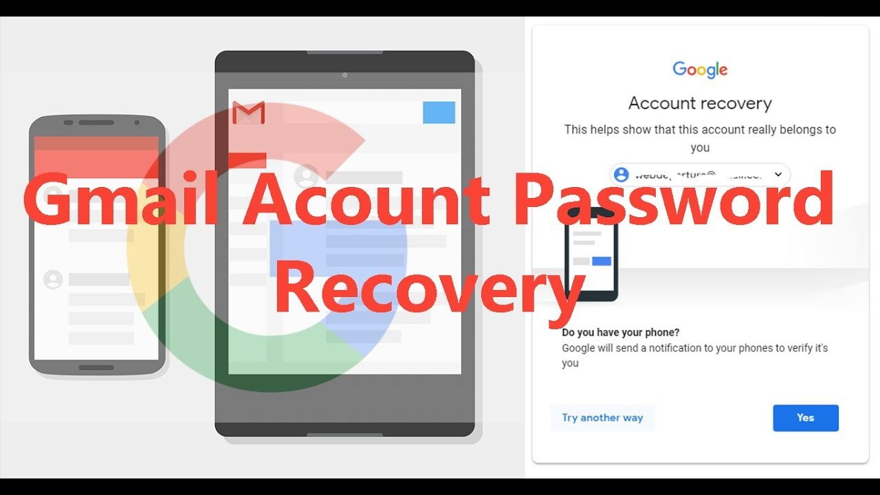 Gmail account password recovery - YouTube