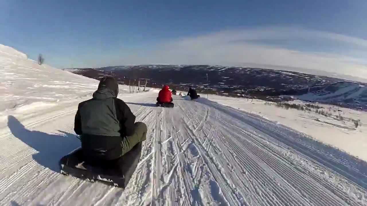 Snow racing on sledges - YouTube