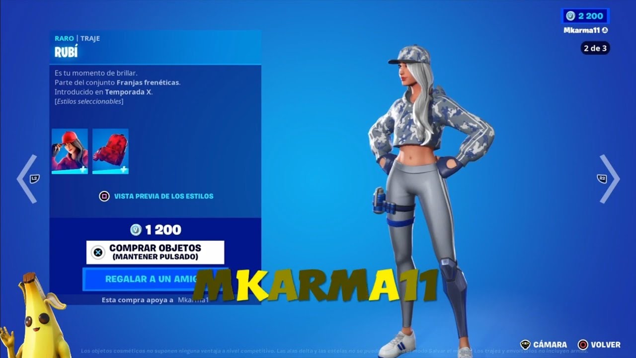 Skin RUBI en la Nueva TIENDA Fortnite hoy - YouTube