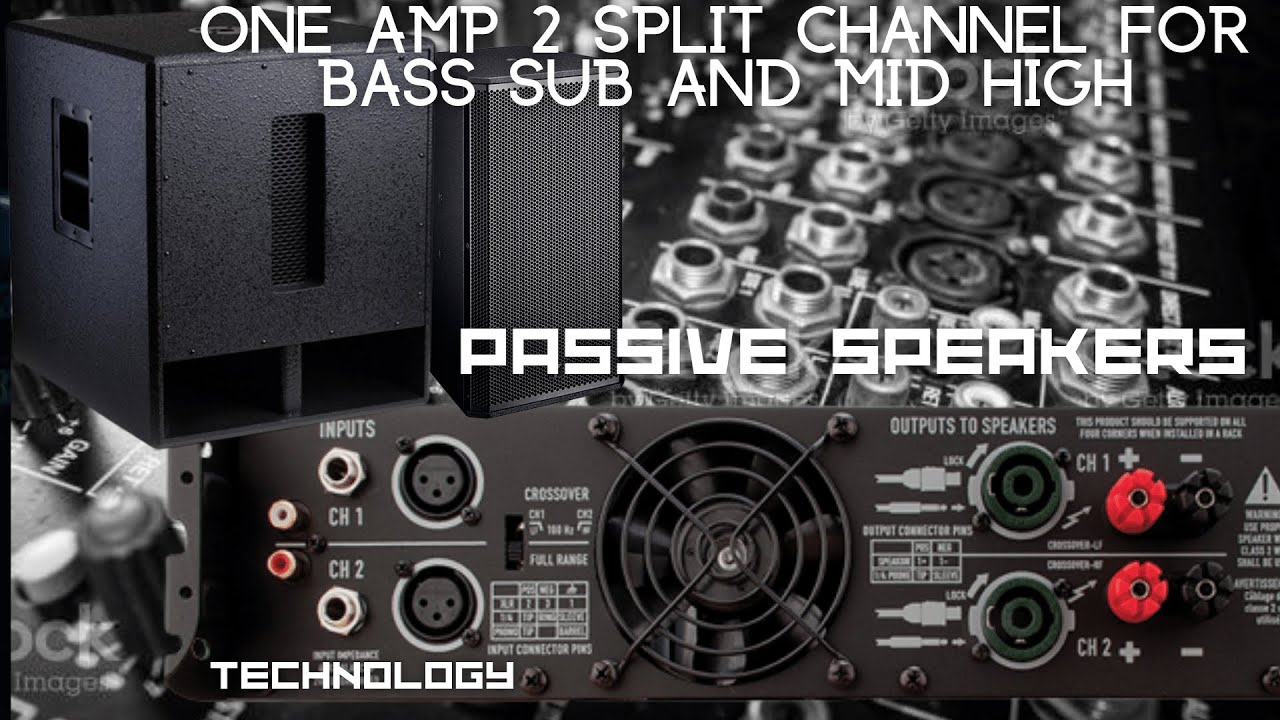 ONE POWER AMPLIFIER SPLIT FOR BASS SUB AND MIDHIGH - YouTube