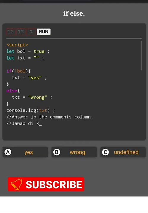 Quiz ? if else Javascript. - YouTube