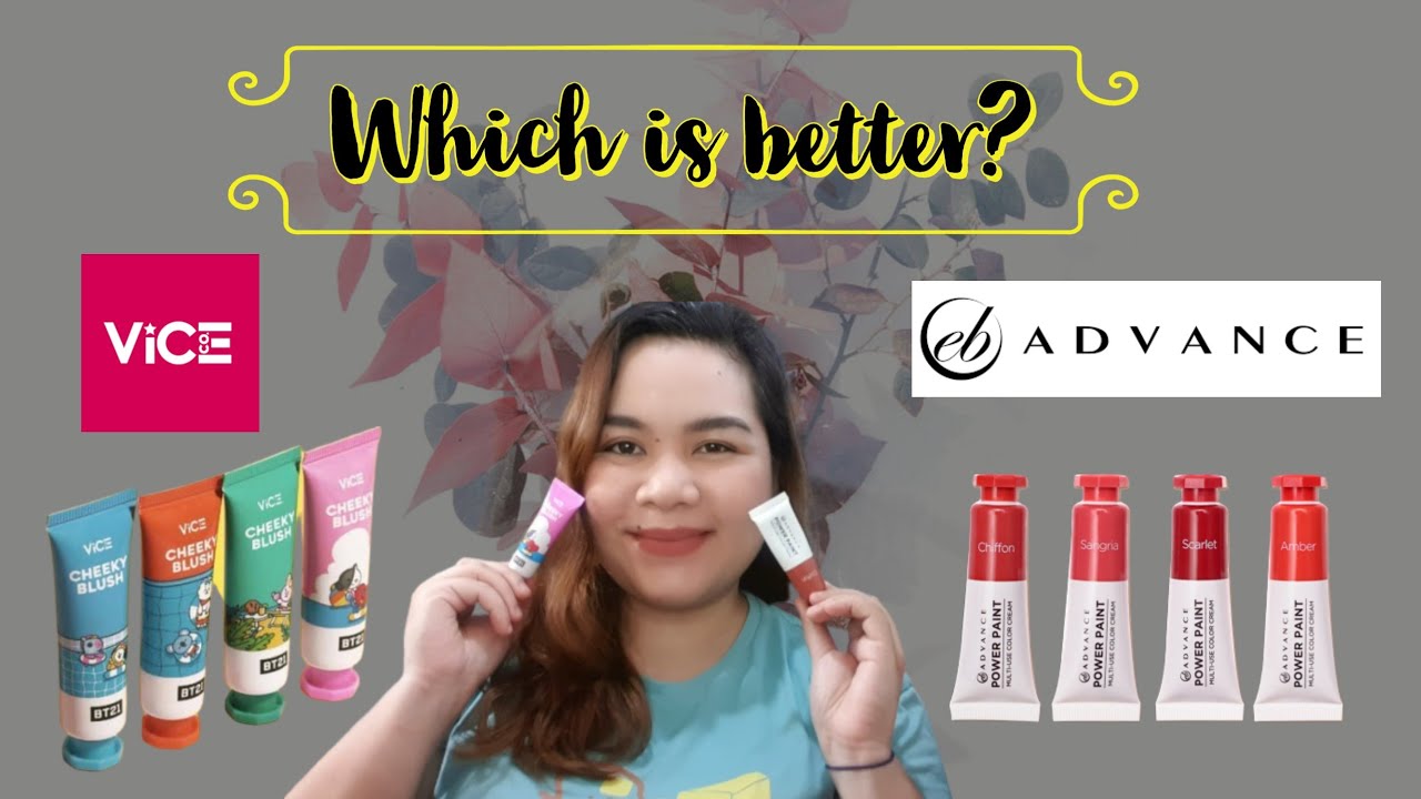 VICE COSMETICS CHEEKY BLUSH VS. EB ADVANCE POWDER PAINT| COMPARISON ...