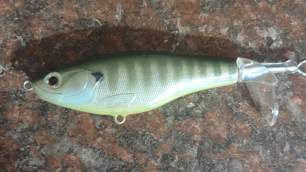 Paint a Ghost Bluegill pattern on a whopper popper. - YouTube