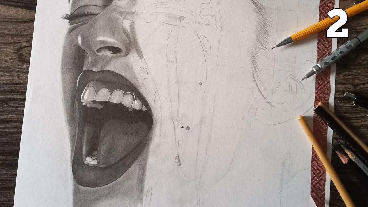 LIP-TEETH - Graphite Pencil Shading ! - YouTube