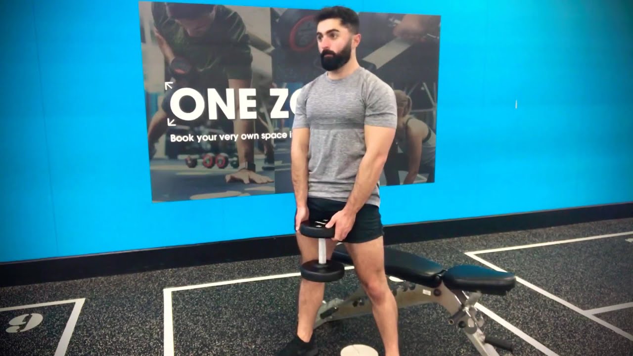 Dumbbell Sumo Squat To Bench - YouTube