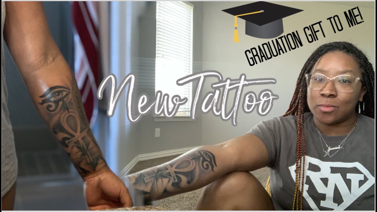 New Forearm Tattoo- Half- Sleeve Tattoo| Graduation Gift to ME!!! - YouTube