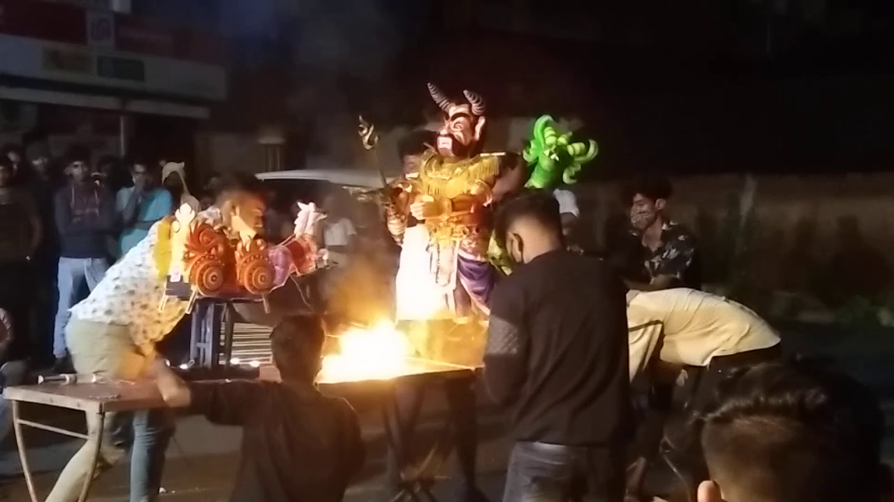 Mini narkasur competition at ramnathi ponda goa 2020 - YouTube