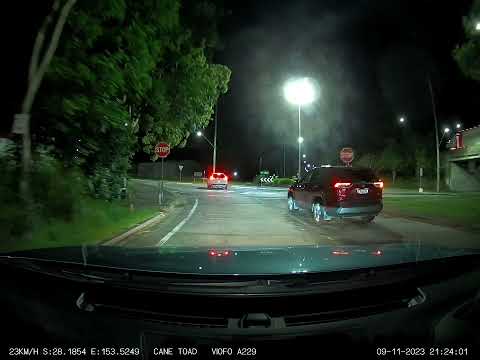 Cars fail to stop at stop sign - YouTube