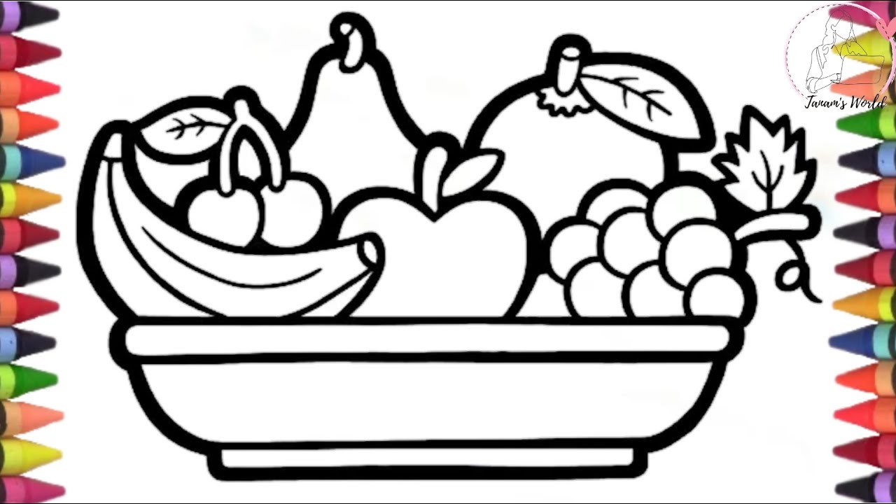 How To Draw Fruits Basket/Easy Drawing/Step-By-Step Tutorials/Toddlers ...